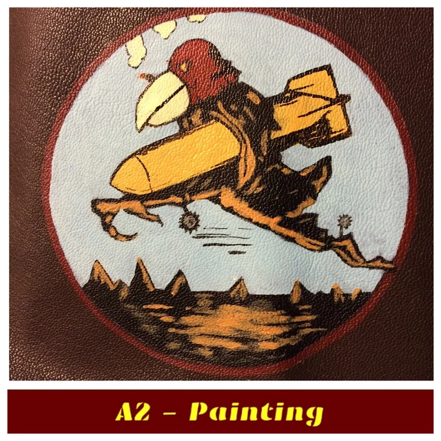 WW2 HAND PAINTED 351st Bomb Sqd Leather Patch For A2 G1 Flying Jacket £62.00 - PicClick UK