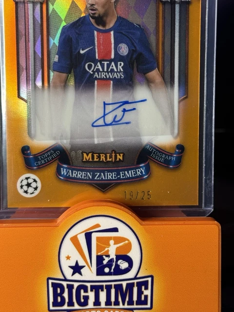 WARREN ZAIRE-EMERY 2025 Topps Merlin UCC European Nights True Orange ...