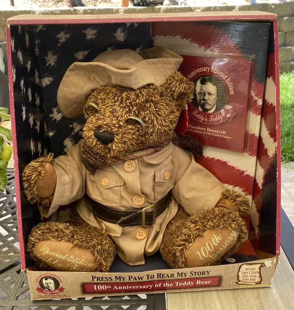 THEODORE ROOSEVELT TALKING Teddy Bear 100Th Anniversary Limited Edition ...