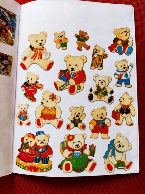 STICKERALBUM 90ER 80ER Bärchen Stoff ZDesign vintage Sticker Aufkleber ...