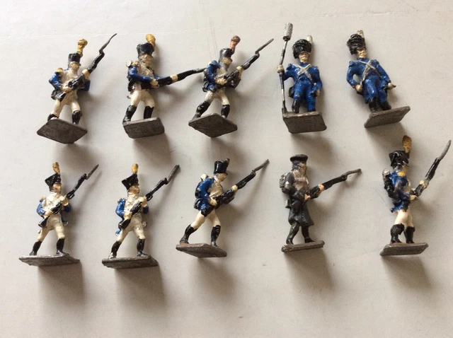 10 HINCHLIFFE MODELS Napoleonic French Infantry 25mm painted Metal ...