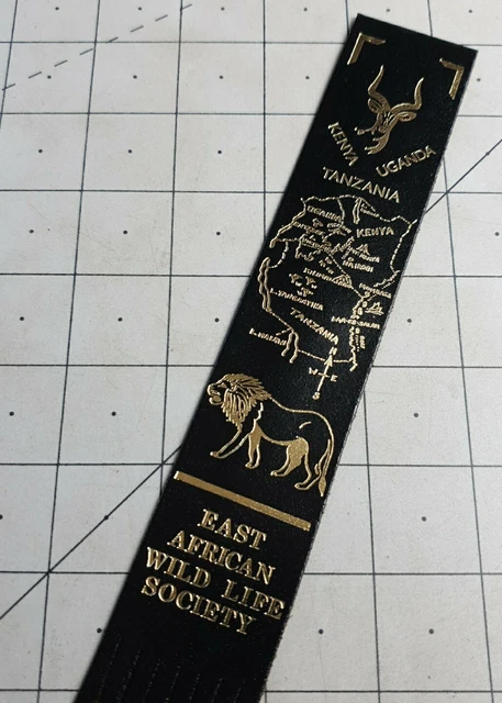 EAST AFRICAN WILD Life Society Black Bookmark Kenya Uganda Tanzania £7. ...