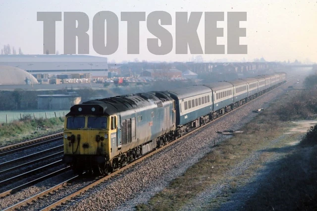 35MM SLIDE BR British Rail Diesel Loco Class 50 50040 Maidenhead 1980 ...