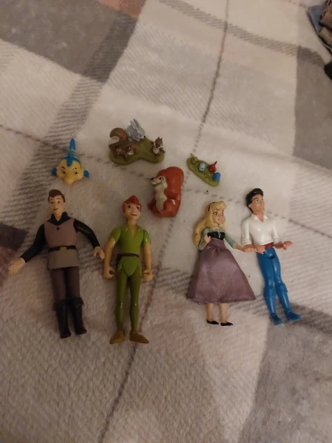 DISNEY CHARACTERS FIGURES Toys Peter Pan Little Mermaid Sleeping Beauty ...