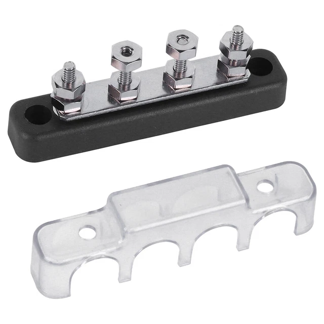 2X POSITIVE NEGATIVE Bus Bar Battery Power Distribution Block 4 x M5 ... 2X POSITIVE NEGATIVE Bus Bar Battery Power Distribution Block 4 x M5 ...