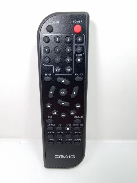 GENUINE CRAIG CVD401A Remote Control DVD Player UM-4 LR03 Replacement ...