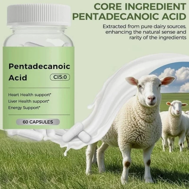 HIGH ALTITUDE 60 Caps Supplement, Sheep Milk Sourced, Pentadecanoic ...