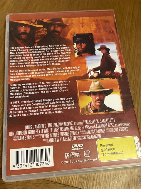 THE SHADOW RIDERS Dvd Region 4 Tom Selleck Sam Elliott Action Western ...