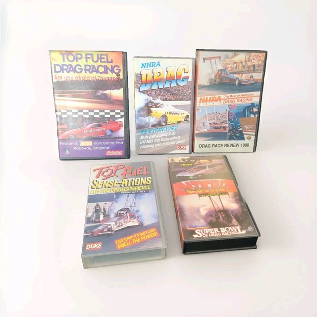 5X RARE VINTAGE Drag Racing VHS Video Tapes 90's NHRA NITRO WARRIORS ...