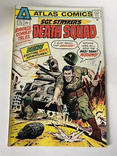 SGT. STRYKER'S DEATH SQUAD #1 Atlas Comics 1975 FN/VF £6.95 - PicClick UK