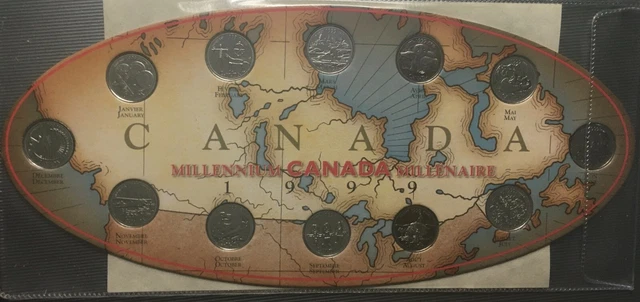 1999 CANADAS MILLENNIUM Months Of The Years Quarter Set $15.00 ...