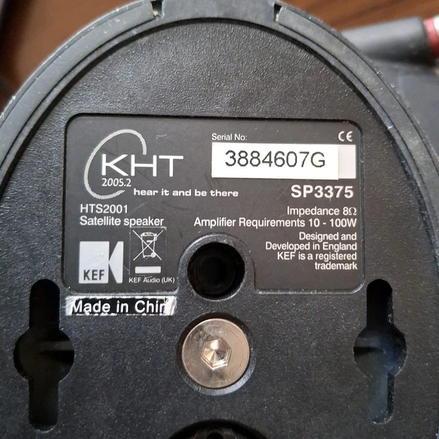KEF HTS2001 SATELLITE Speaker Sp3375 £10.80 - PicClick UK