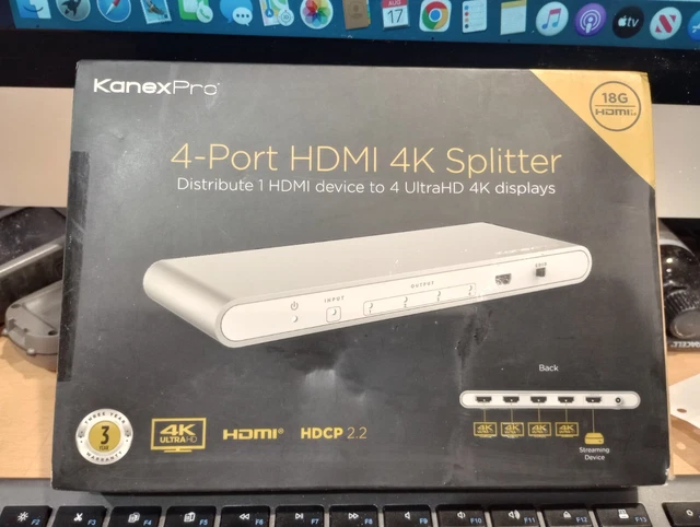 4 PORTS HDMI 4K SPlitter Kanex Pro 4k Ultra HDCP 2,2 SP-HD20-1x44k EUR 78,56 - PicClick FR