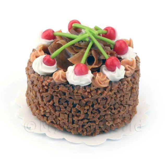 MAISON DE POUPÉES Miniature Cerise Gâteau Fudge EUR 4,52 - PicClick FR