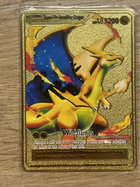 POKEMON SUPER FIRE Breathing Dragon Karte aus massivem Metall EUR 7,00 ...