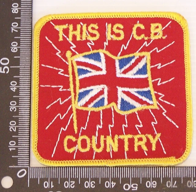 VINTAGE THIS IS Cb Radio Country England Embroidered Patch Woven Sew-On ...