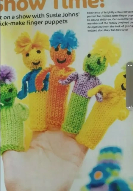 TOY KNITTING PATTERN For Finger Puppets EUR 2,25 - PicClick FR