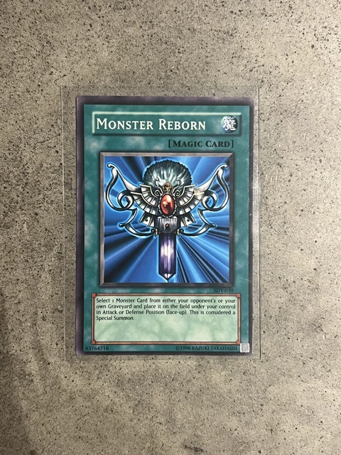 CARTE CARD YU-GI-OH Konami 1996 Edition Monster Reborn SDY-030 Tres Bon ...