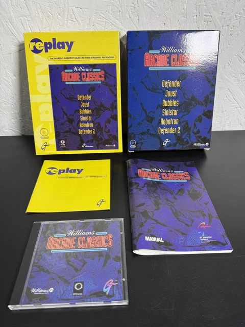 WILLIAMS ARCADE CLASSICS GT INTERACTIVE (PC CDROM Complete Big Box 1995 Vintage £30.00 - PicClick UK