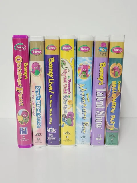 BARNEY VHS LOT Of 7 Films - New York Live, Big Surprise, Adventure Bus ...