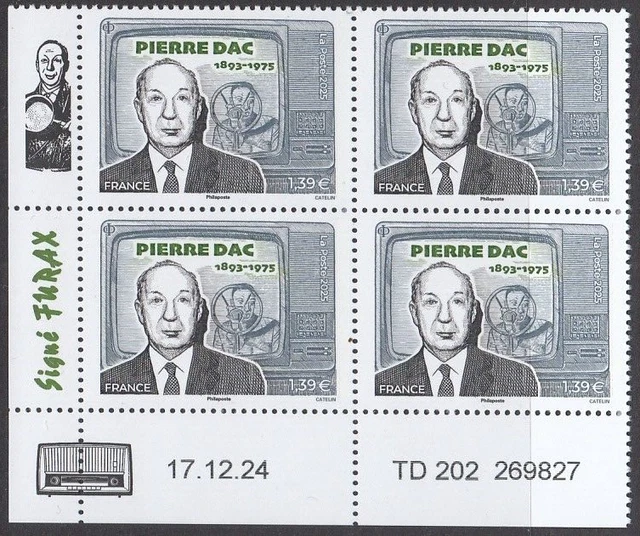 PIERRE DAC - 2024 émis en 2025 - 1,39 € - Coin daté gommé - neuf** EUR ...