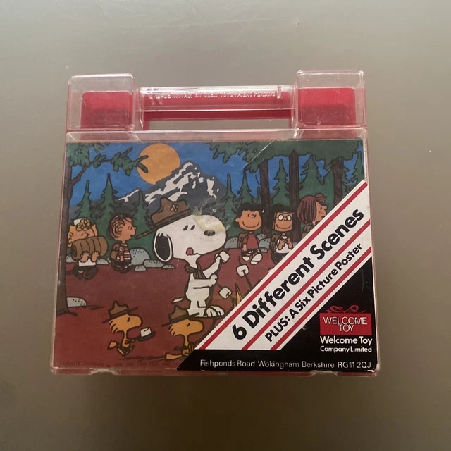 VINTAGE PEANUTS GANG Cube Block Puzzle Snoopy Woodstock Linus Sally ...