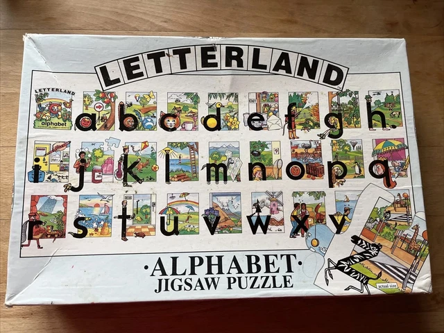 LETTERLAND ABC ALPHABET Puzzle 27 Pieces Vintage 1994 Complete £3.00 ...