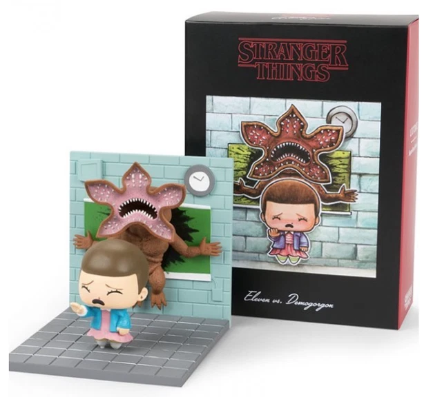 FIGURINE DIORAMA STRANGER Things Eleven vs. Demogorgon SuperEmoFriends ...