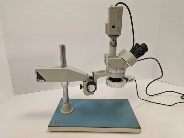 KYOWA - TRINOCULAR Stereo Microscope - Long-arm, CCTV Camera, Ring ...