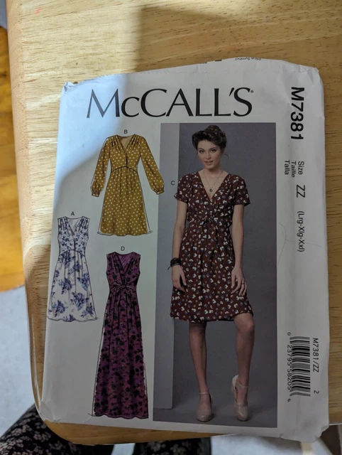 MCCALLS SEWING PATTERN M7381 For Ladies Dresses (Size Large To XXL) £2. ...