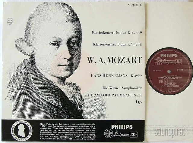HENKEMANS PAUMGARTNER MOZART Piano Concerto Philips Ed.1 Minigroove A ...
