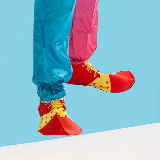 SCARPE DA CLOWN uomo adulto costume circo oggetti di scena uomo spugna ...