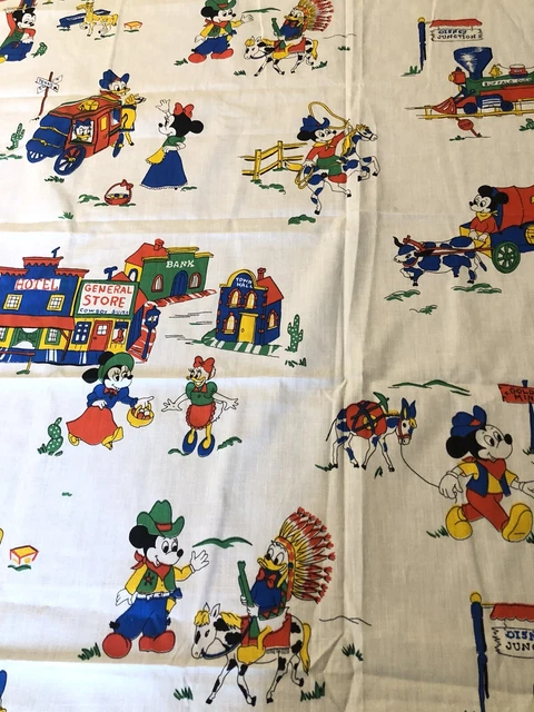 RARE VINTAGE WALT Disney Productions Ameritex Screen Print Mickey ...