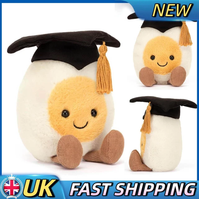 2025 AMUSEABLES BOILED Egg Graduation Jelly Cat Soft Plush Toy Gift £19 ...