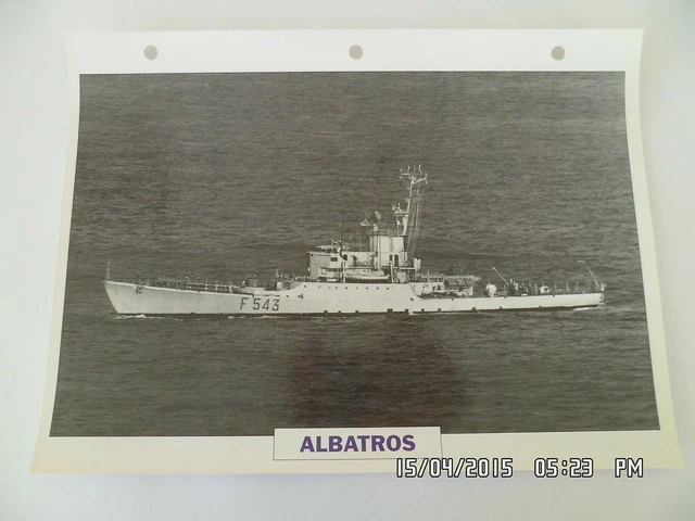 CARTE FICHE NAVIRES De Guerre Albatros 1954 Corvette EUR 2,50 - PicClick FR