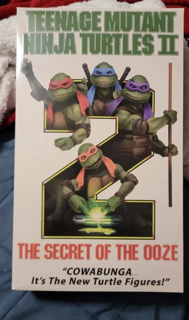 NECA TEENAGE MUTANT Ninja Turtles II VHS Box 4 Pack Secret Of The Ooze ...