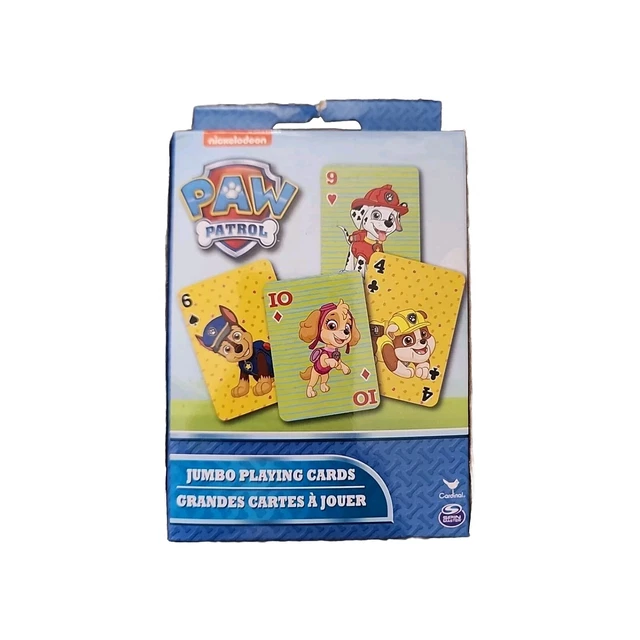 NICKELODEON PAW PATROL Jumbo Playing Cards New In BOX Cards Are 3 1/2 ...
