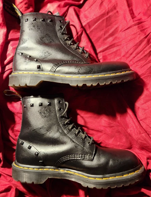 DR. MARTENS 1460 Ben Stud Black Weidler Leather Boots $80.00 - PicClick AU
