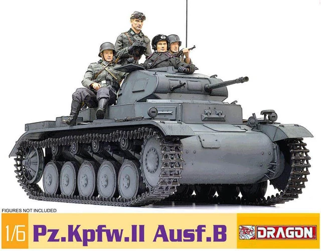 PZ.KPFW.II AUSF.B TANK Panzerkampfwagen 2 Panzer 1:6 Model Kit Dragon ...