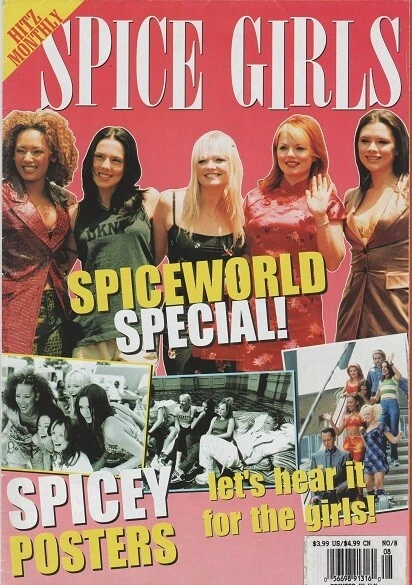 SPICE GIRLS HITZ MONTHLY Poster Magazine Melanie C Mel B Emma Bunton ...