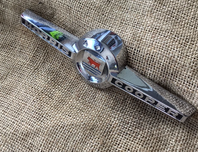 ORIGINAL MORRIS MINI Cooper Bonnet Badge /Classic Mini Mk1 /Bmc / Mowog ...