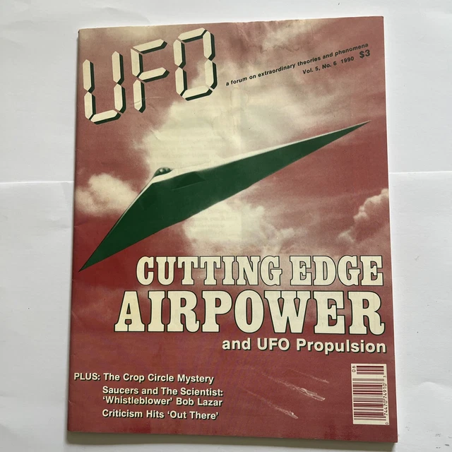 UFO MAGAZINE ~VOL. 5 No. 6 1990 Ancient Aliens Enlèvements ~ Conspiracy ...