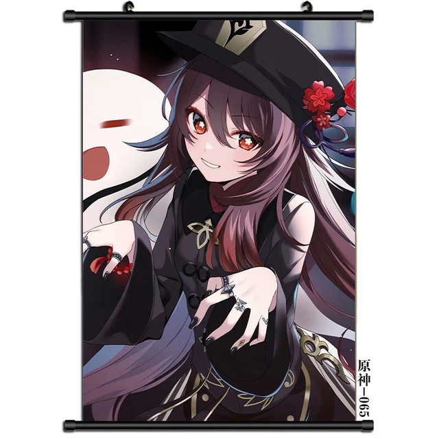 ANIME GENSHIN IMPACT HuTao cartoon figure poster cosplay otaku poster ...