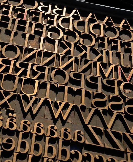 POLICE DE CARACTÈRES à dorer 29mm fer relieur dorure bronze laiton ...