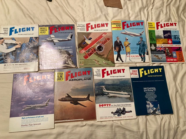 LOT OF 9 1967 1968 Flight International Magazine Vintage Aircraft Ads £ ...