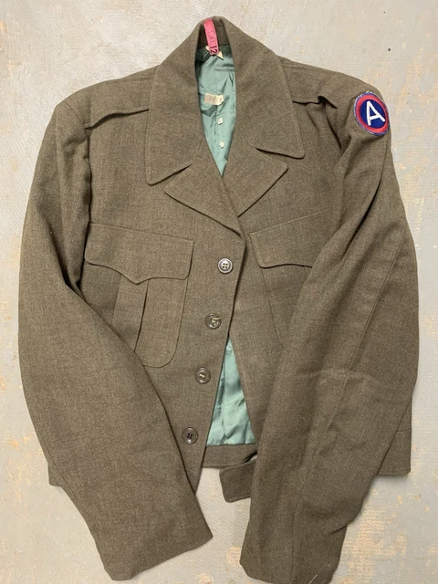 WWII US ARMY Ike Dress Jacket Patch Sz 36L £39.92 - PicClick UK