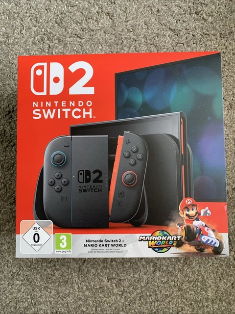 NINTENDO SWITCH 2 Mario Kart Bundle. Brand New. Boxed. Unopened. Incl 3 ...