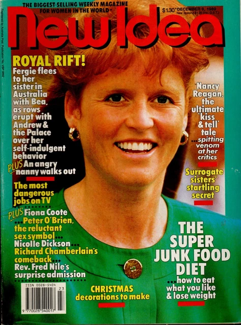 NEW IDEA - Dec. 9, 1989 - Fergie, Nancy Reagan, Peter O'Brien, Nicolle ...