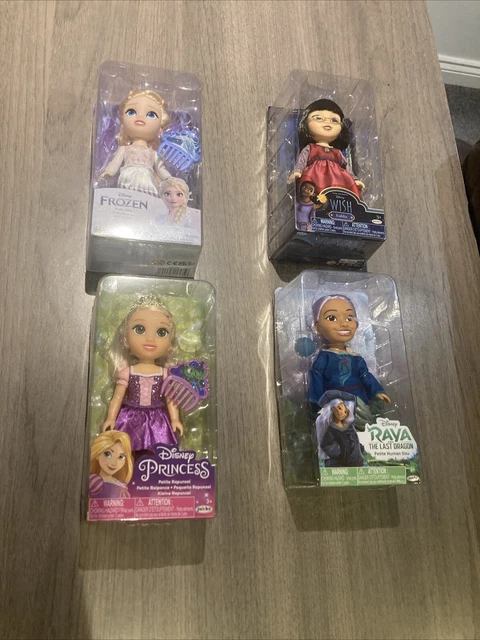DISNEY PRINCESS PETITE doll (4 Dolls) Elsa Rapunzel Dahlia Sisu New In ...