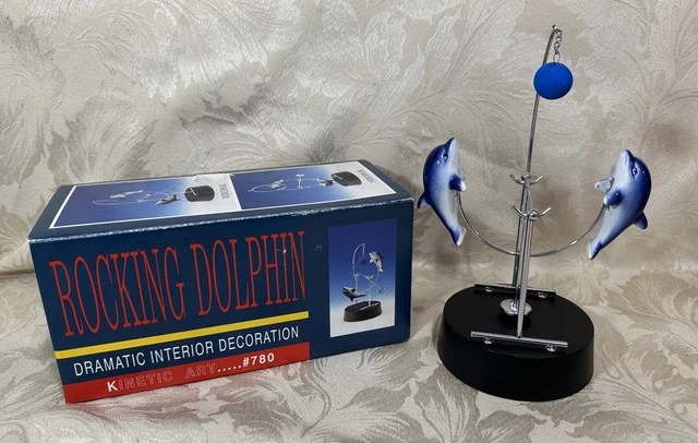 KINETIC ART - Rocking Dolphin Pair and Ball - Vintage Executive Toy ...